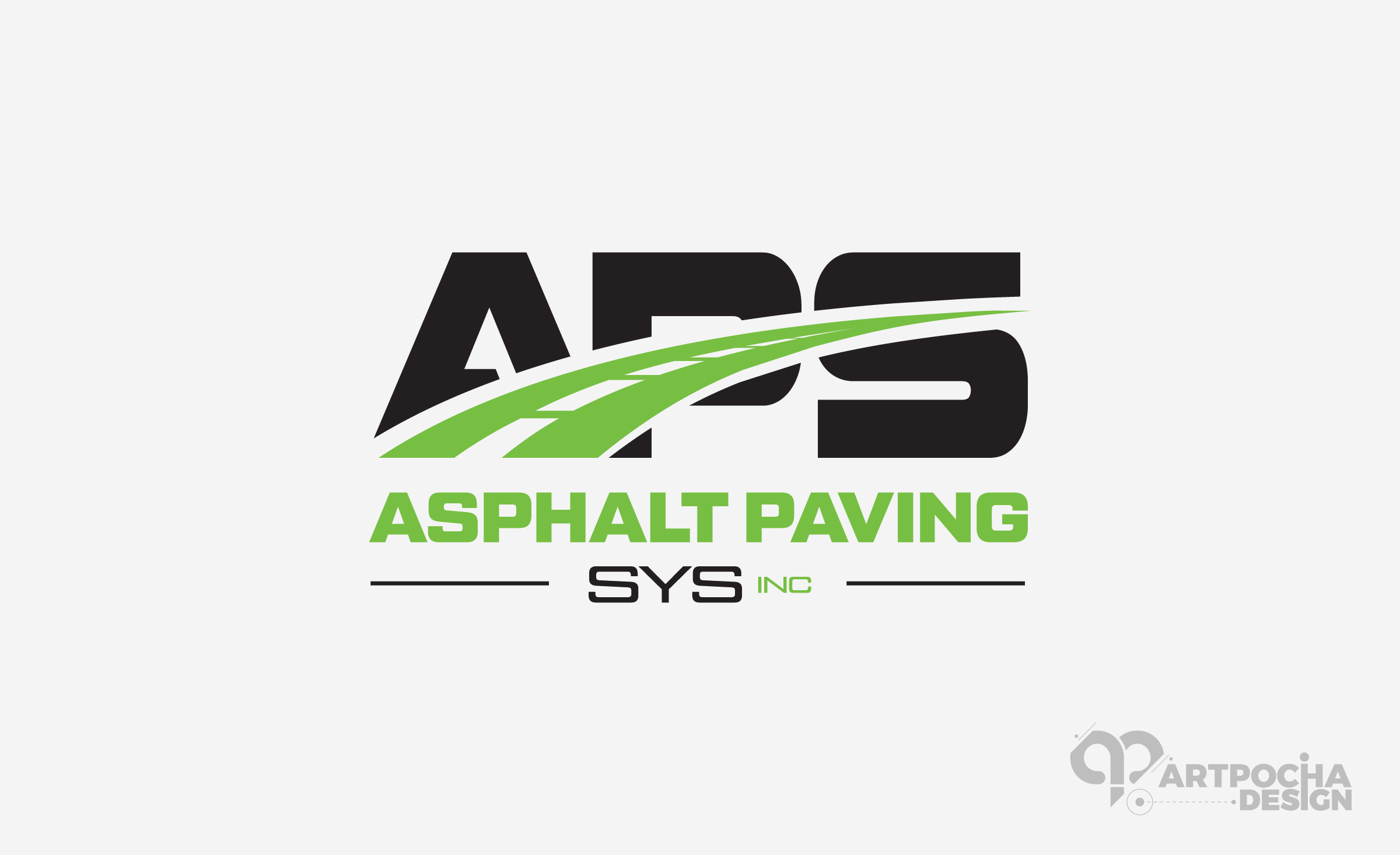 Asphalt Paving Sys Logo - Art Pocha Design